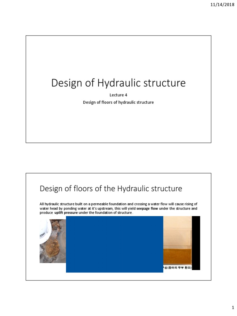 Design of Hydraulic Structure - 4 Student 2018-2019 | PDF | Soil ...