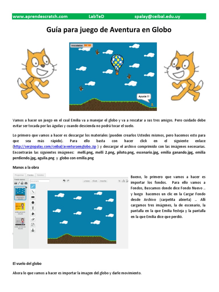 guia-juego-en-globo | PDF | Scratch (lenguaje de programación)