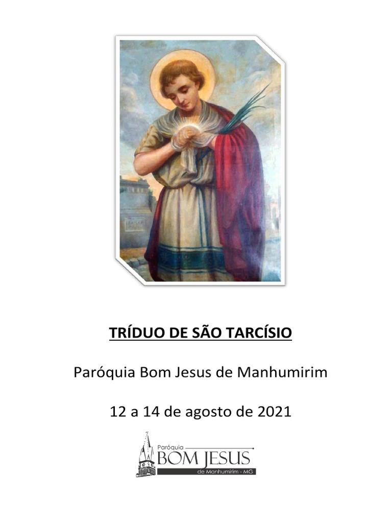 Tríduo de São Tarcísio | PDF | Eucaristia | Igreja católica