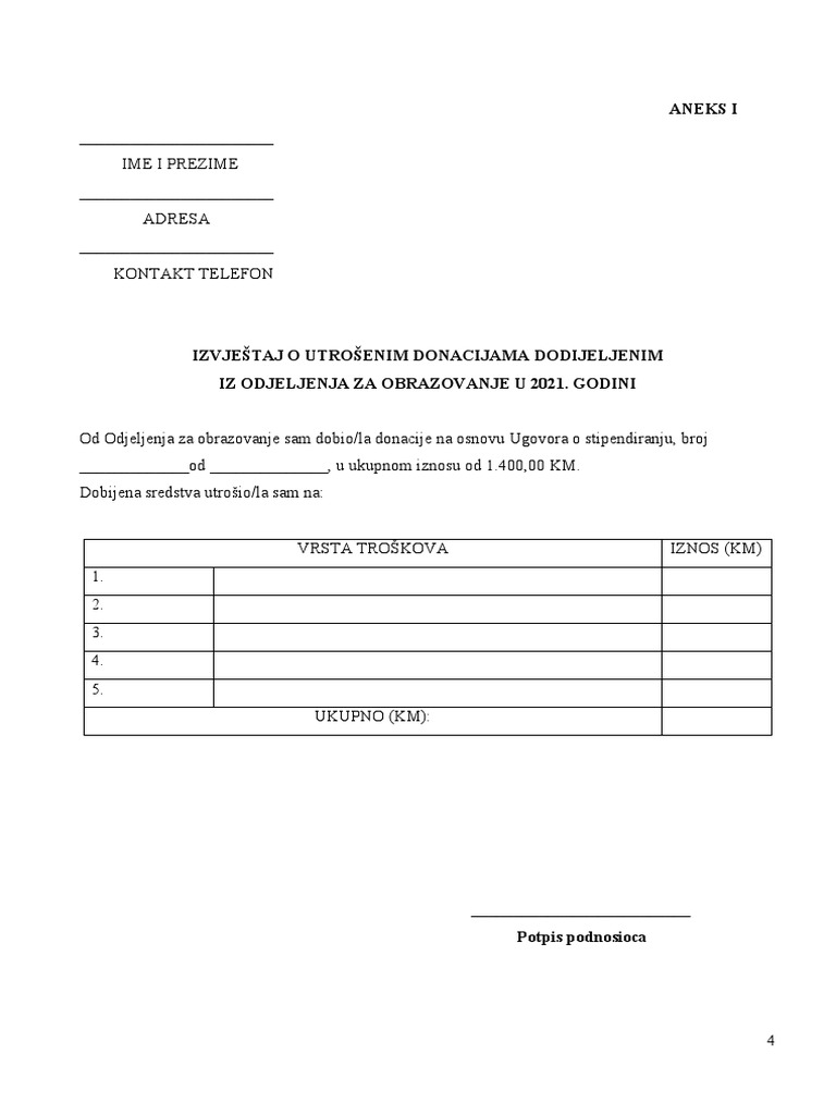 2022-05-30-Obrazac_Izvjestaja_i_Izjave_2021 | PDF