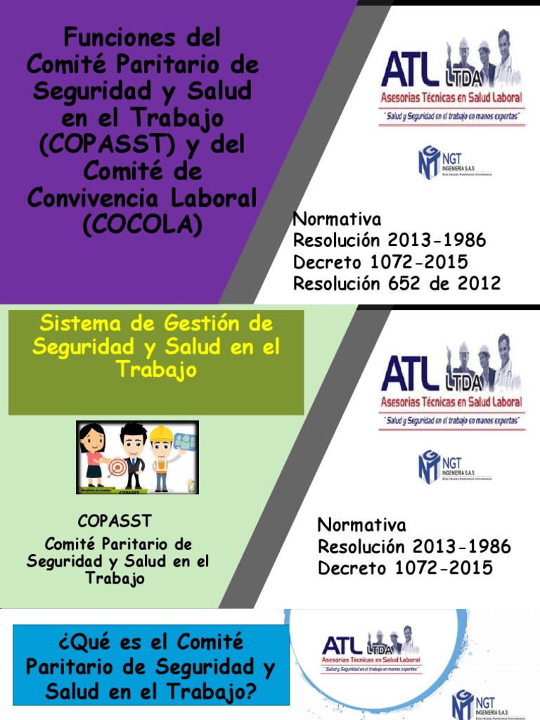 Capacitación Funciones Del COPASST y Del COCOLA MEDICAL | PDF