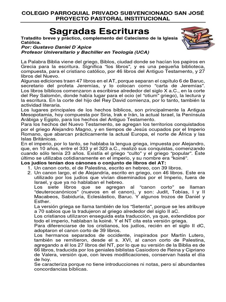 Proyecto Sagradas Escrituras Media y Técnica | PDF