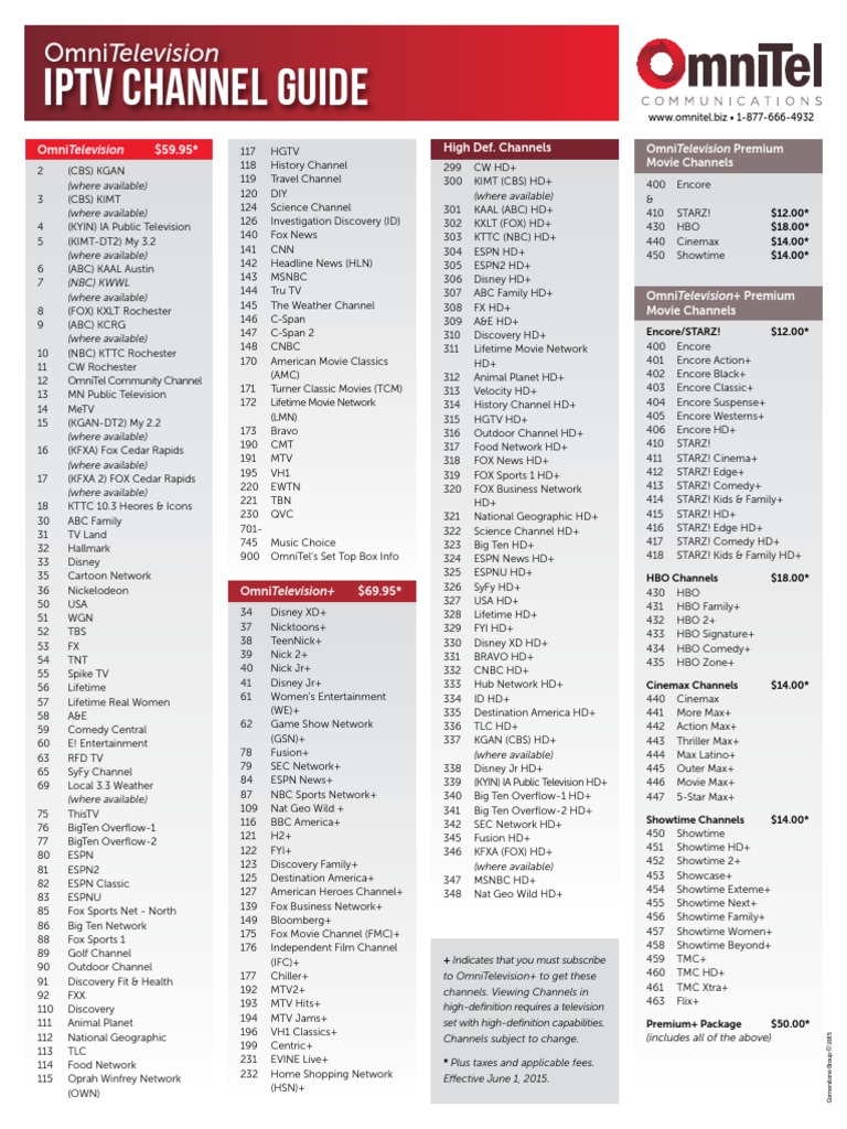 IPTV-Channel-guide-final-6-8-15 | PDF | Hbos | English Language Television