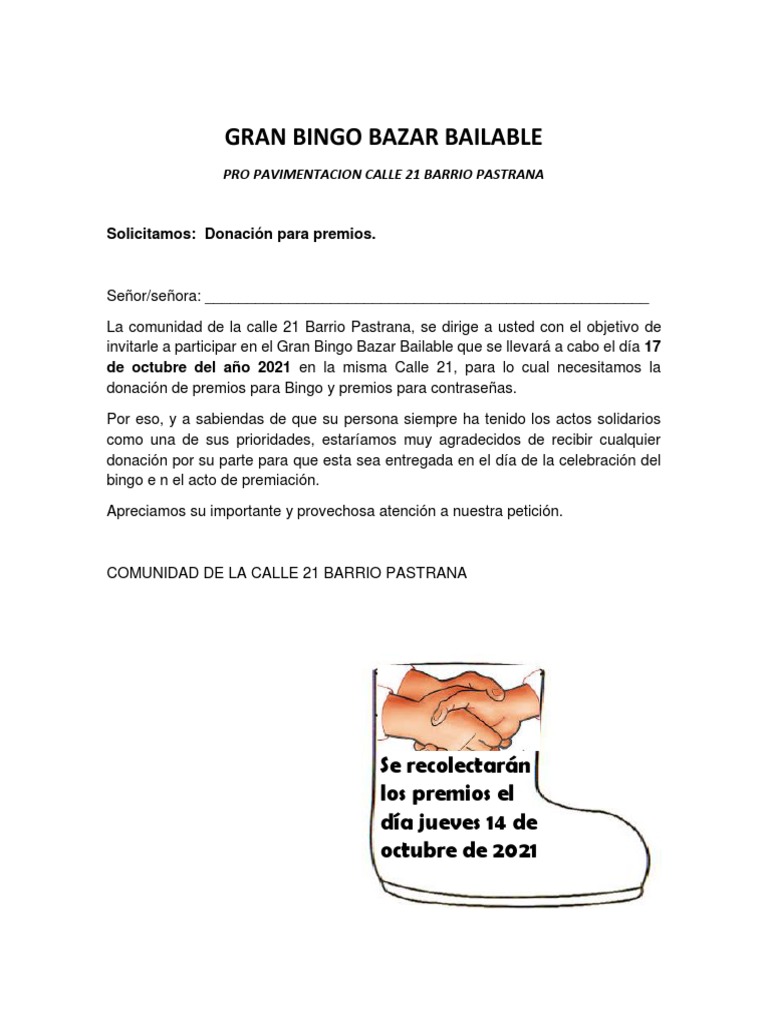 Gran Bingo Bazar Bailable | PDF