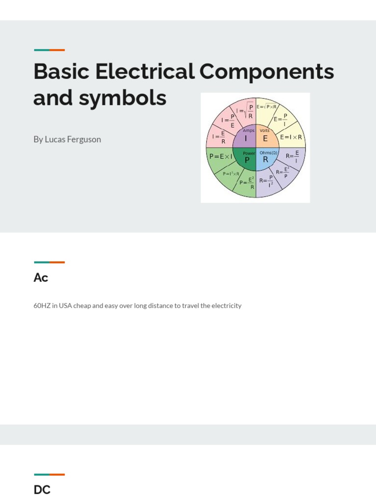 basic electrical components and symbols | PDF