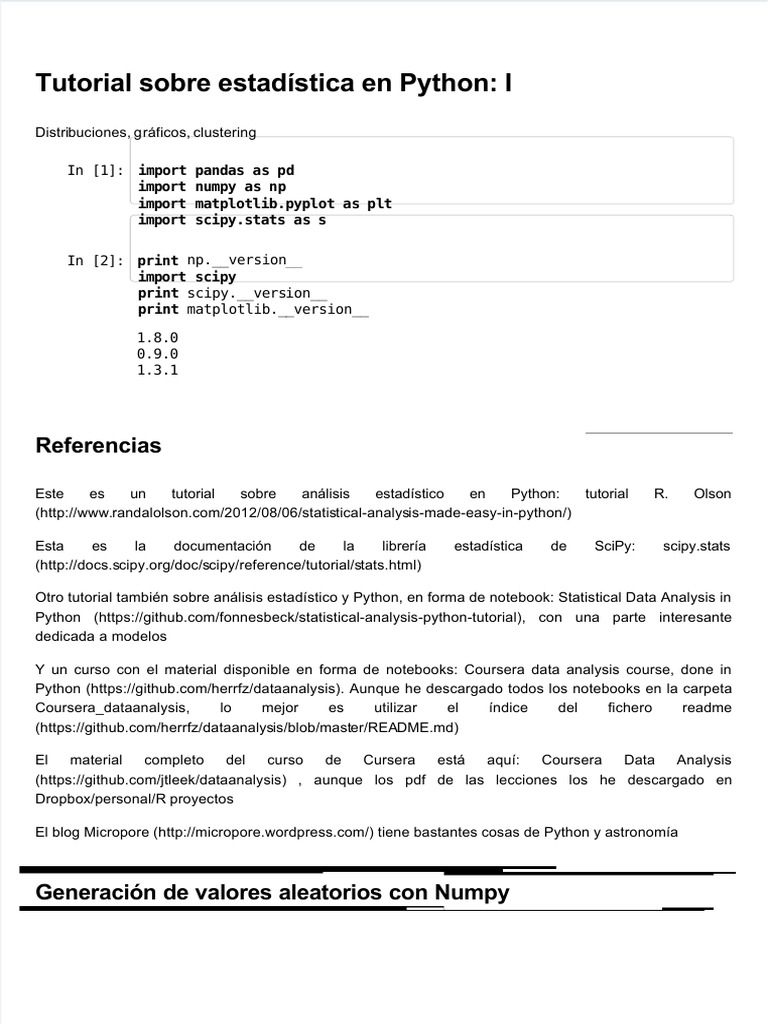 Dokumen - Tips Estadistica Con Python I | PDF | Coeficiente de determinación | Regresión lineal