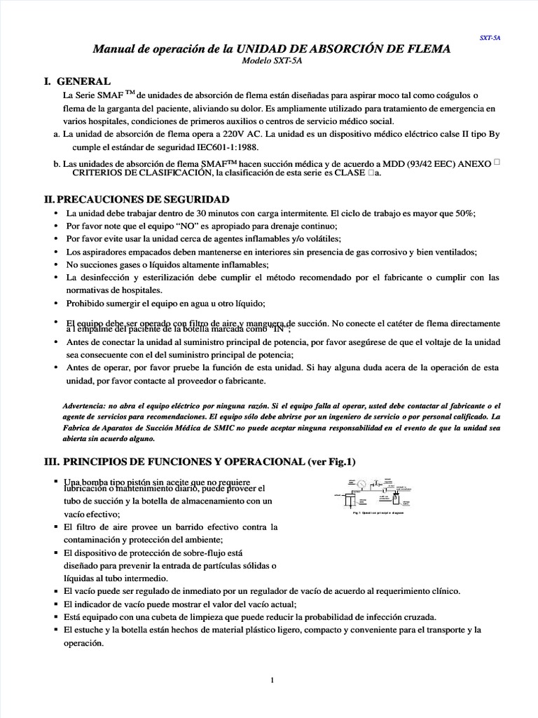 Manual Succionador Smaf Sxt-5a | PDF