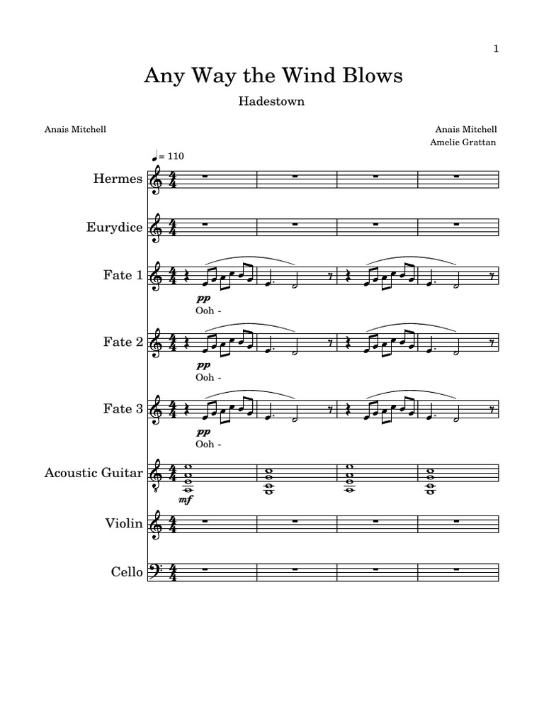 Any Way The Wind Blows | PDF | String Instruments
