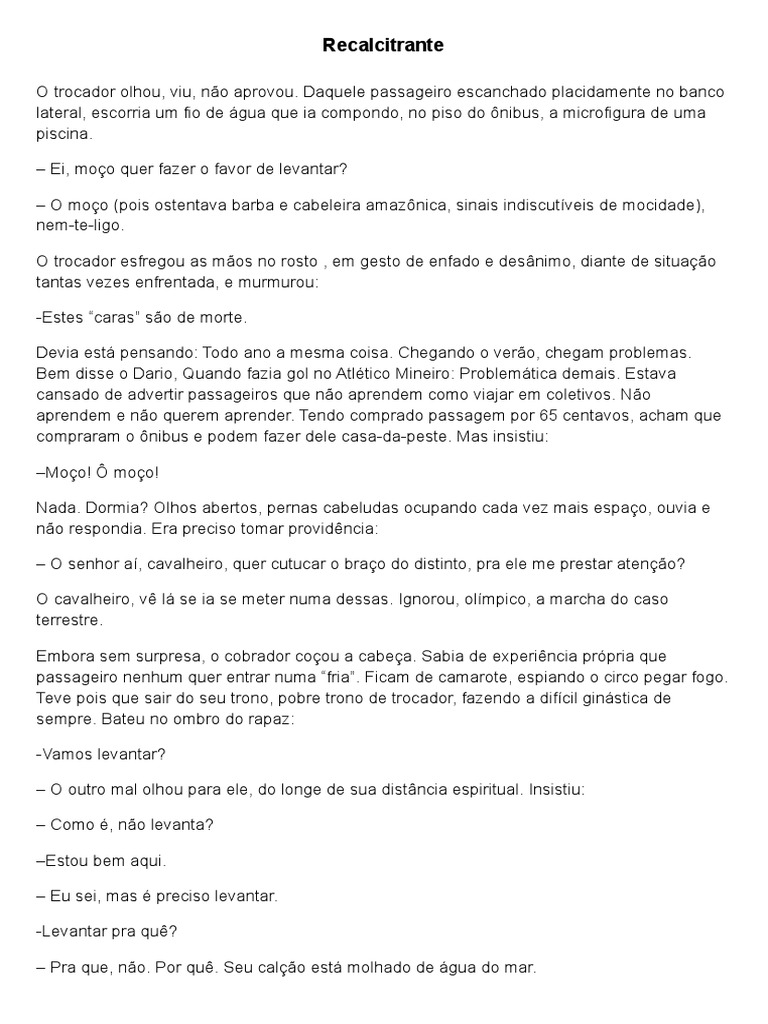 7 - Recalcitrante-Carlos Drummond de Andrade | PDF