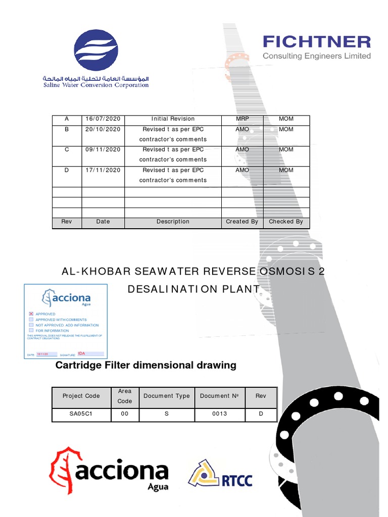 Cartridge Filter Dimensional Drawing | PDF | Fiberglass | Equipment
