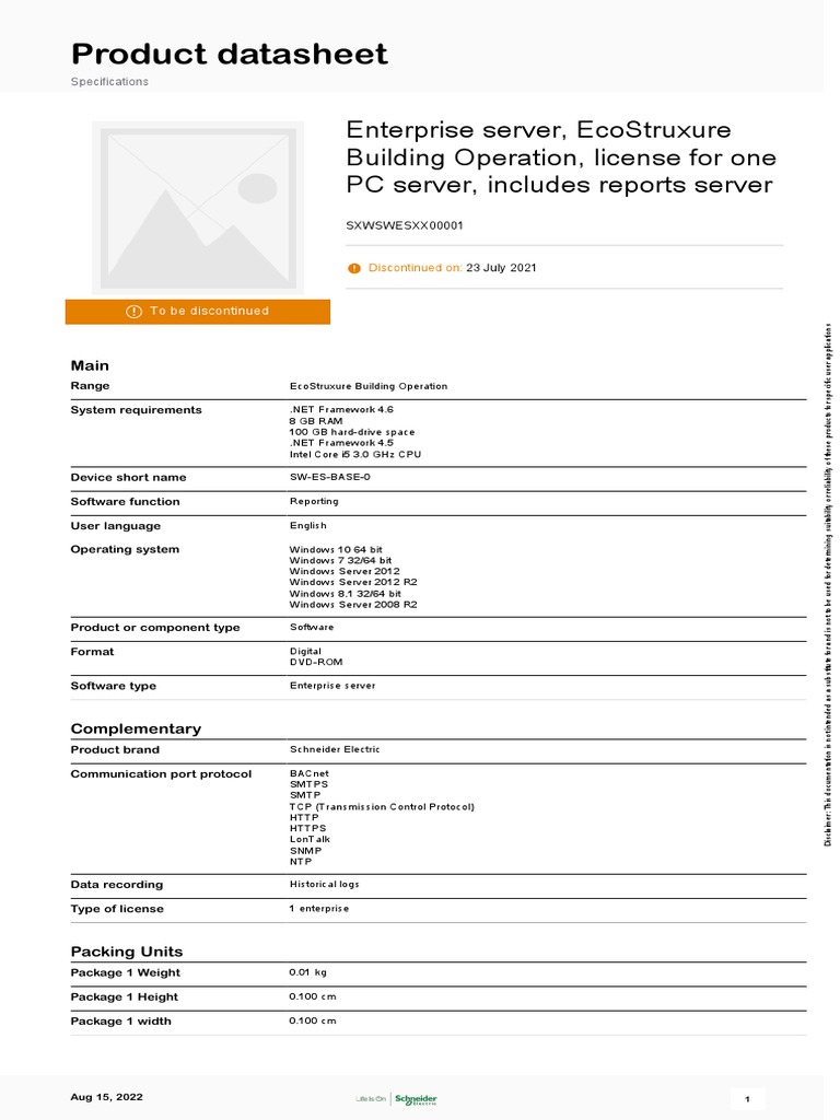 EcoStruxure™ Building Operation - SXWSWESXX00001 | PDF | Transmission Control Protocol | Port ...