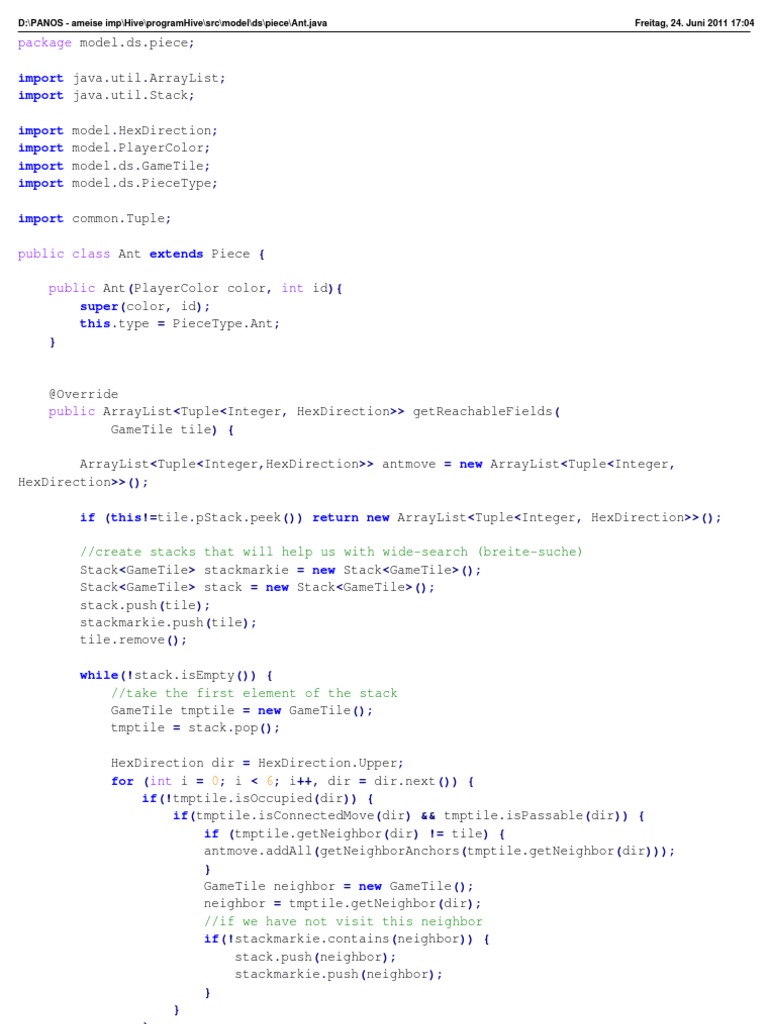 Ant Piece Movement Logic in Java | PDF | Teaching Methods & Materials ...
