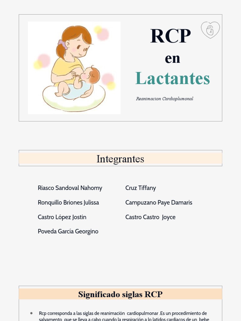 RCP en Lactante | PDF | Reanimación cardiopulmonar | Medicina
