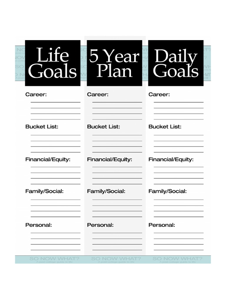 Daily Life Goals | PDF