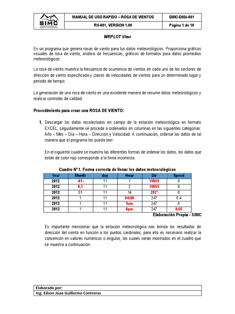 TUTORIAL WRPLOT View - SIMC | PDF | Hidrología | Hidrografía