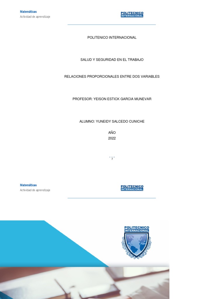 Relaciones Proporcionales Entre Dos Variables YUNEIDY | Download Free PDF | Microeconomía ...