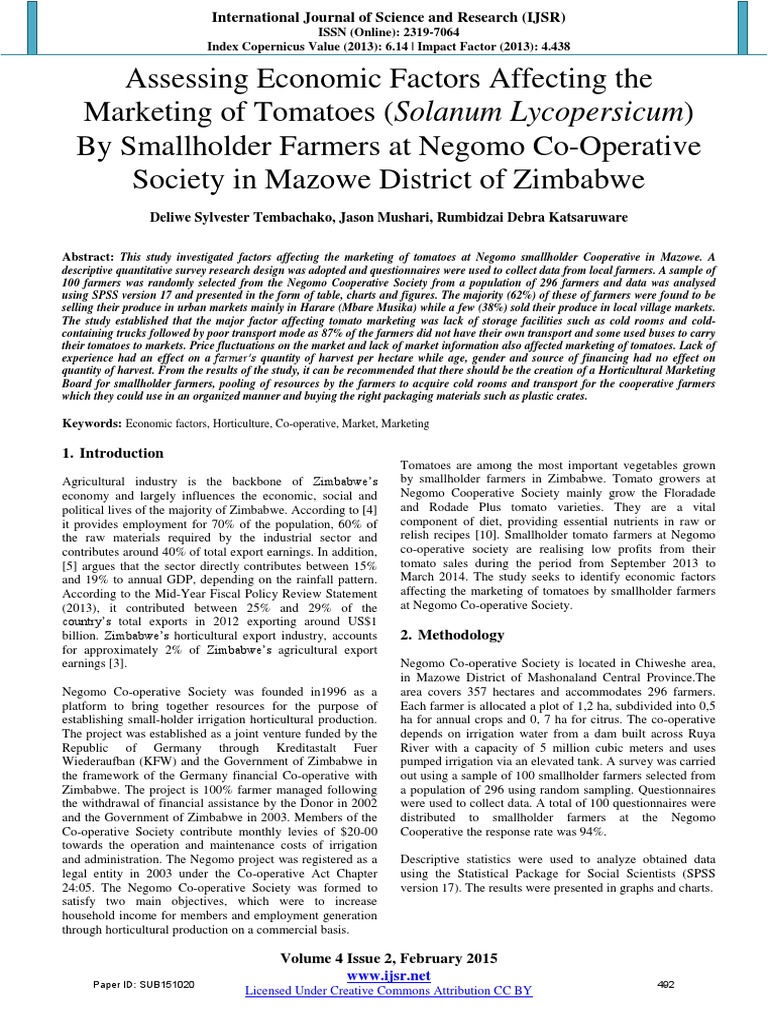 Dissertation | PDF | Smallholding | Market (Economics)