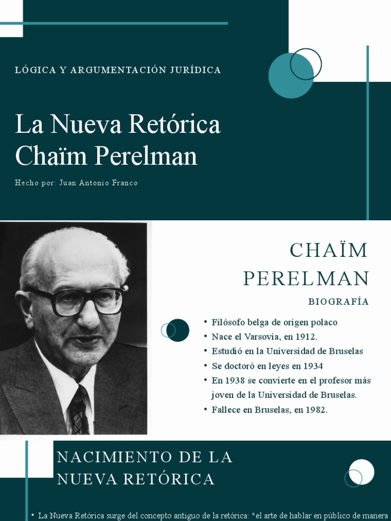 La Nueva Retórica - Chaïm Perelman | PDF | Retórica | Filosofía occidental