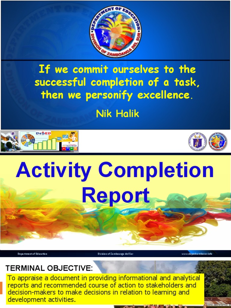 Activity Completion Report | PDF | Business | Cognition