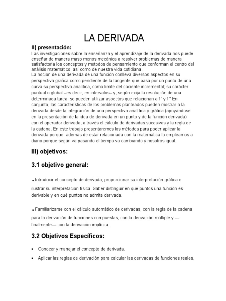 Derivada: Cociente Incremental y Aplicaciones | PDF | Derivado | Cálculo