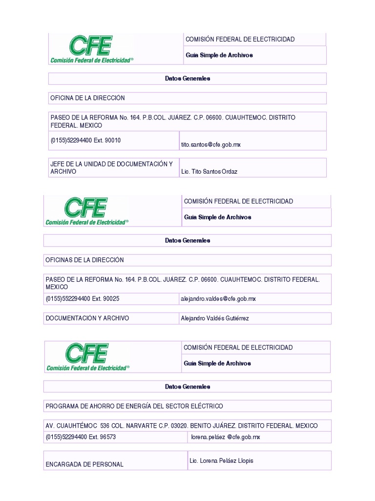Guía Simple CFE 2018 | PDF | Ciudad de México | Empresas