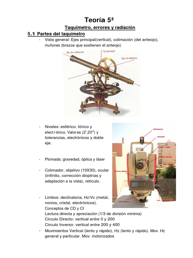 UIB08 TT05 Taquimetro y Radiacion | PDF | Geografía | Equipo