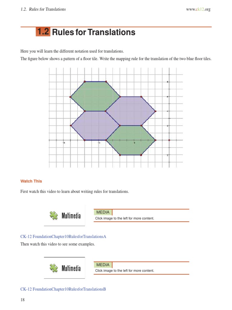 1.2. Rules For Translations | PDF | Shape | Euclidean Geometry