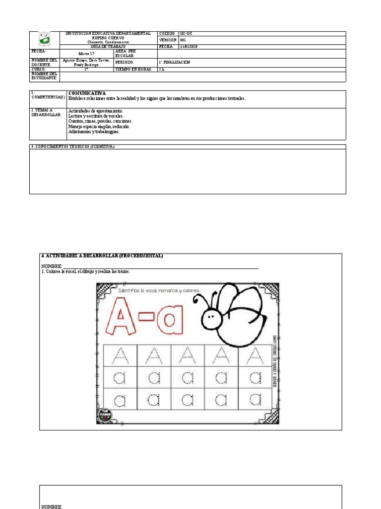 Preescolar Dimensión Comunicativa. | PDF | Aprendizaje