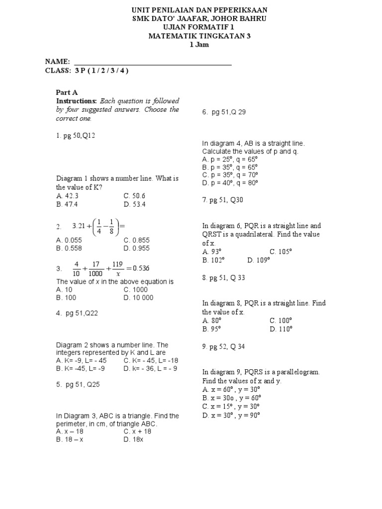 UF1 Math F3 | PDF | Triangle | Geometric Shapes