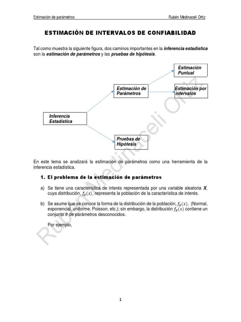 Estimación de Intervalos de Confiabilidad - Revisado | Descargar gratis PDF | Teoría de la ...