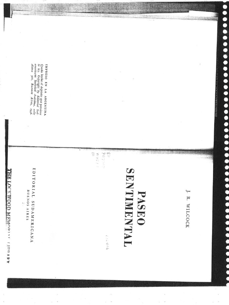 Wilcock. Paseo Sentimental | PDF