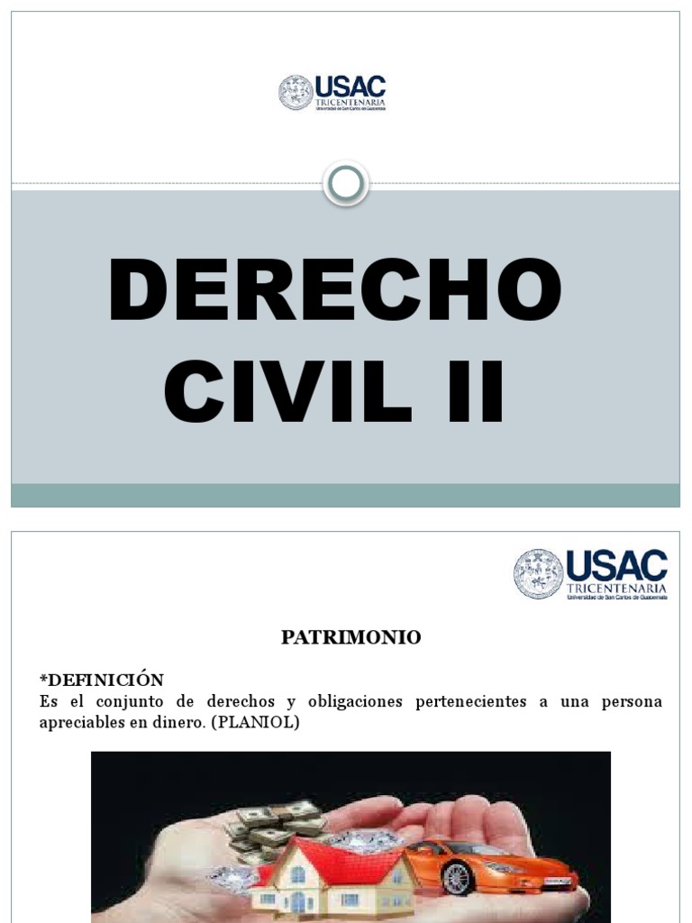 Diapositivas de Derecho Civil Ii | PDF | Posesión (Ley) | Propiedad