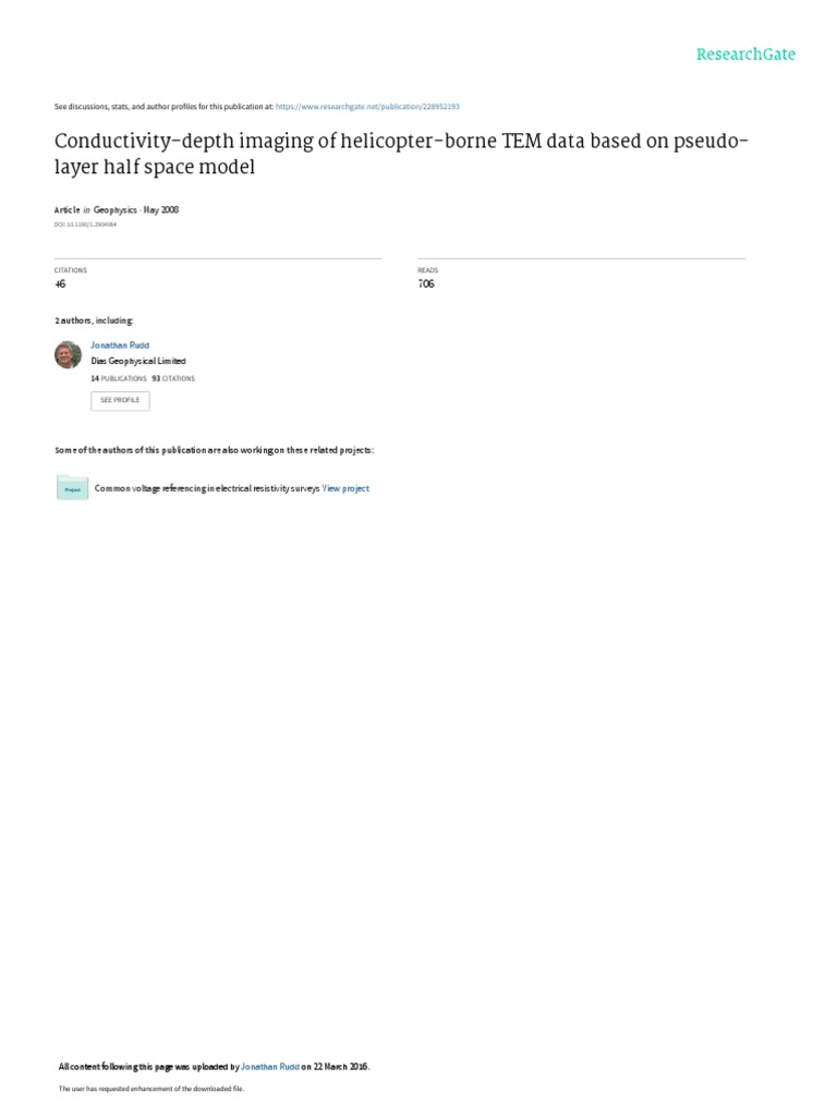 Conductivity-Depth Imaging of Helicopter-Borne TEM Data Based On Pseudo ...