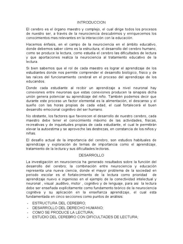 Neurociencia Esam Bolivia Maestría | PDF | Cerebro | Neurociencia