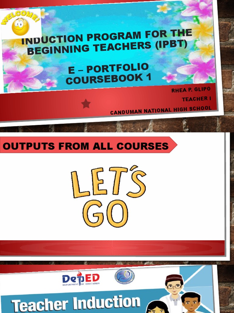Induction Program For The Beginning Teachers (IPBT) E - Portfolio ...
