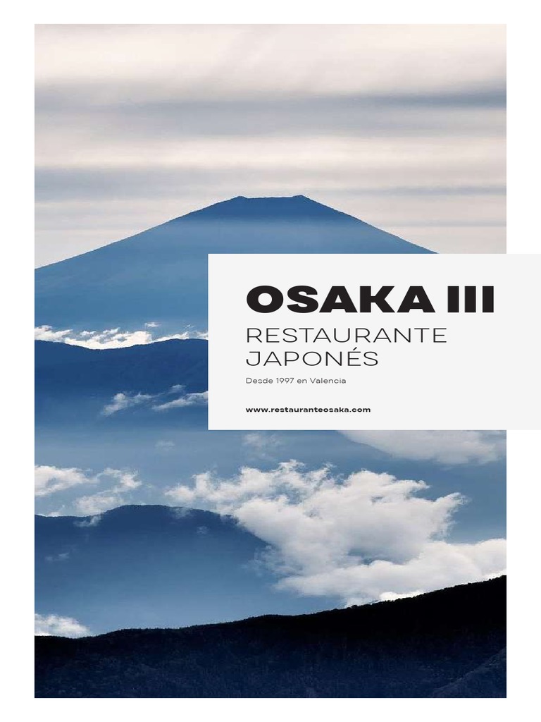 Osaka Carta | PDF | Alimentos | Comida y bebida