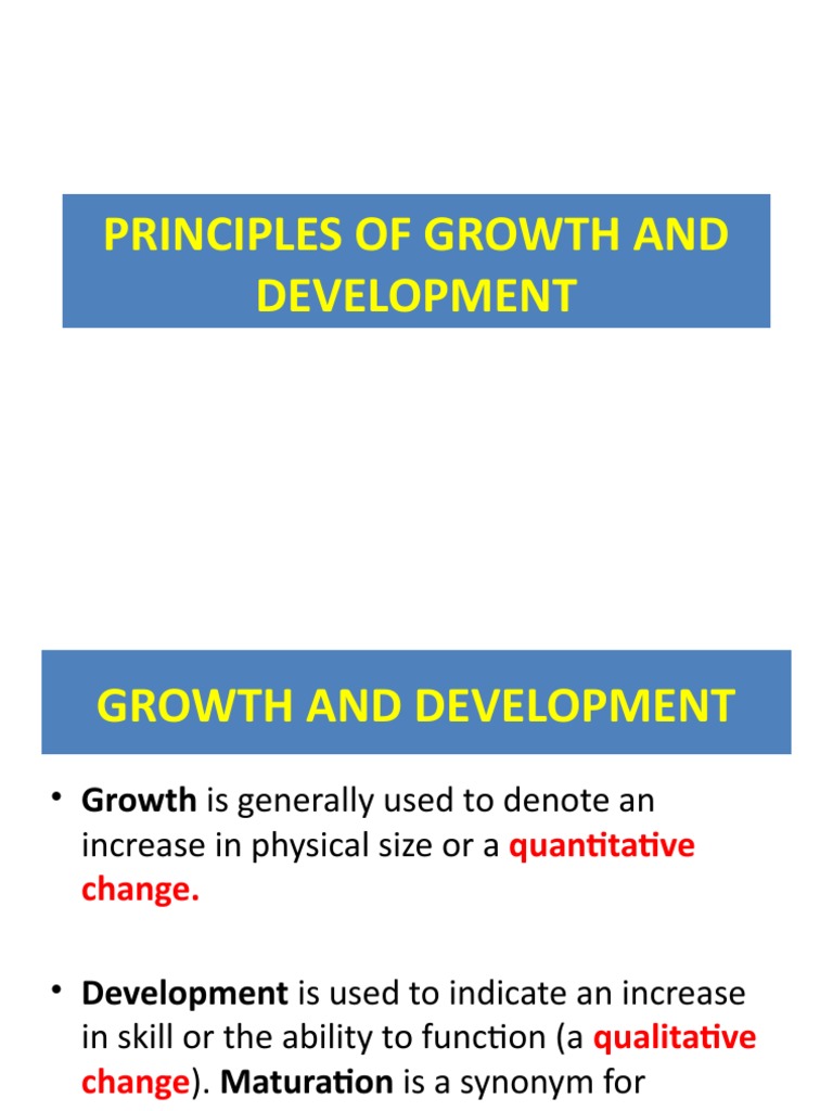 Principles of growth and Development | PDF | Child Development ...
