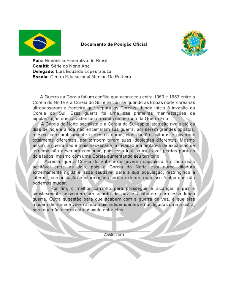 Documento de Posição Oficia1 | PDF
