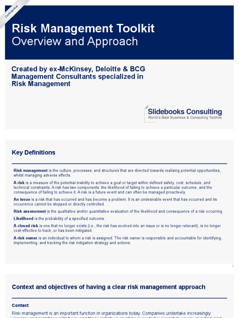 Risk Management Toolkit - Overview and Approach | PDF | Risk | Risk ...