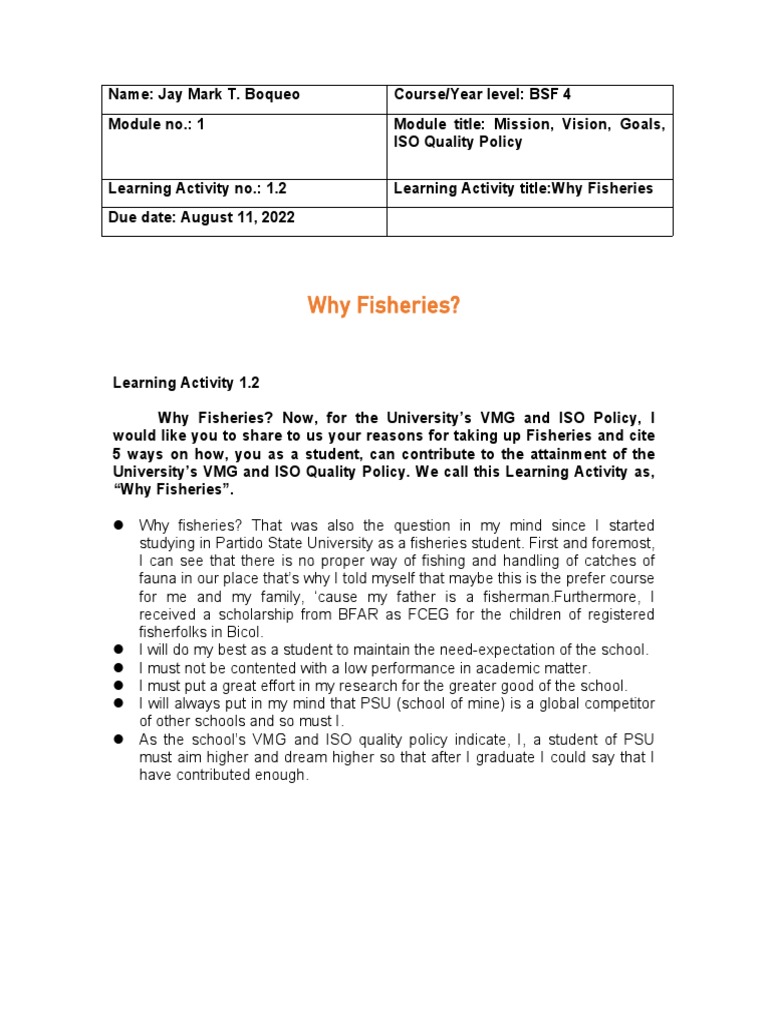 Module1 (Act1.2) | PDF | Career & Growth