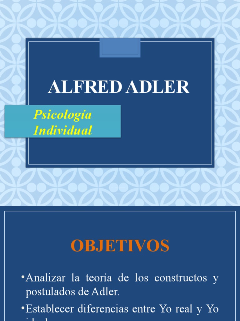 Alfred Adler Psicologia Individual Sem 4 | PDF | Psicoterapia | Sigmund ...