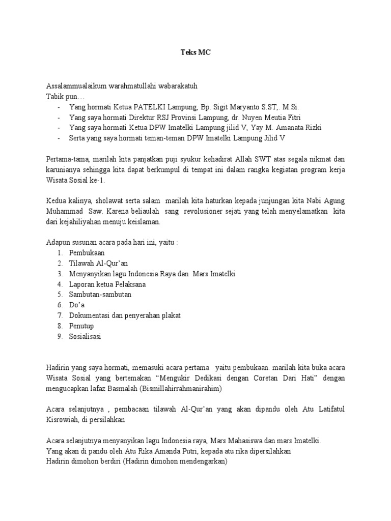 Teks MC | PDF