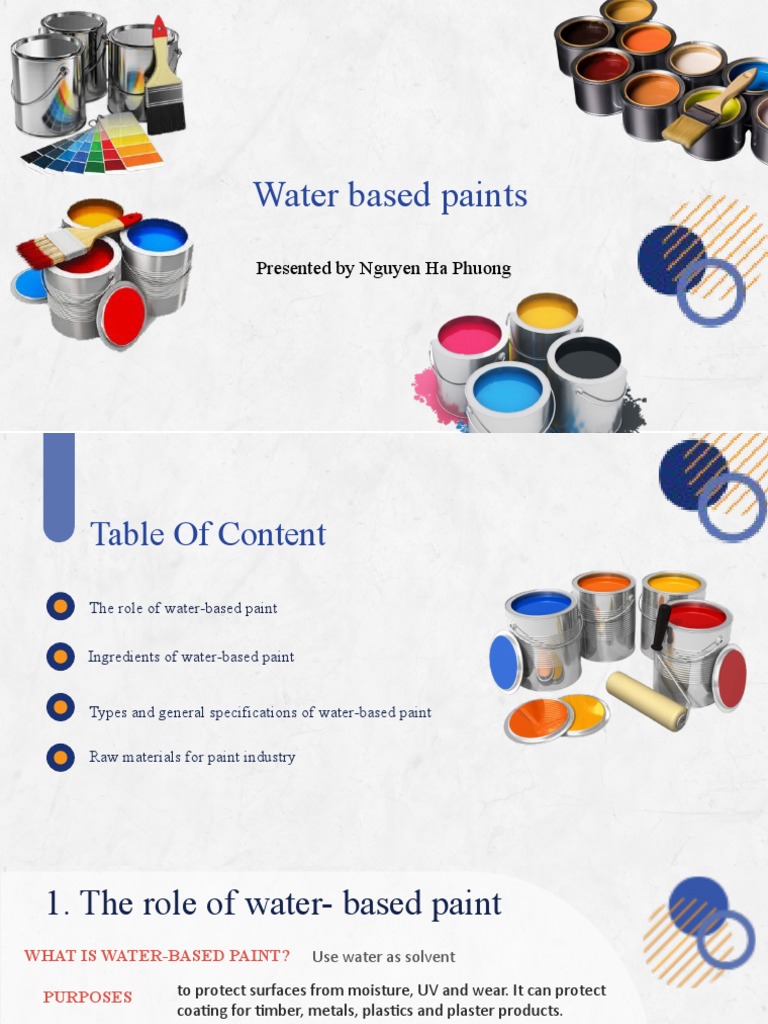 Overview of Water-Based Paints | PDF | Paint | Materials