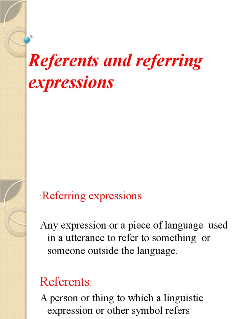 Understanding Referring Expressions | PDF