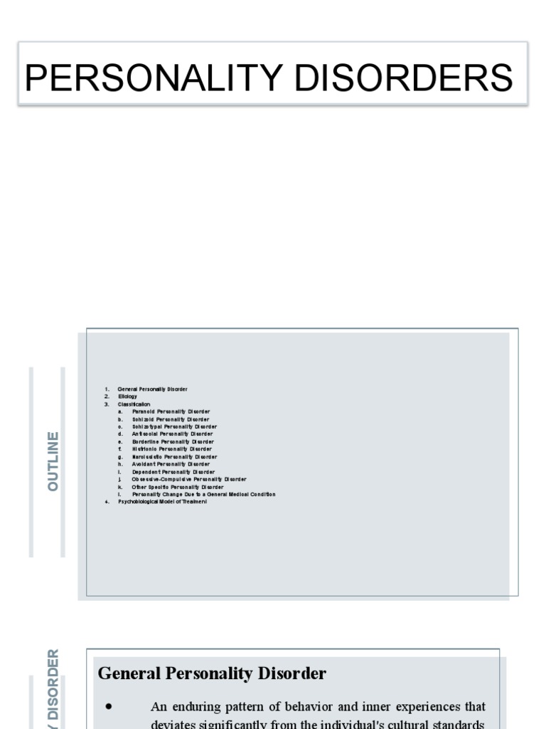 Understanding Personality Disorders Overview | PDF | Personality ...