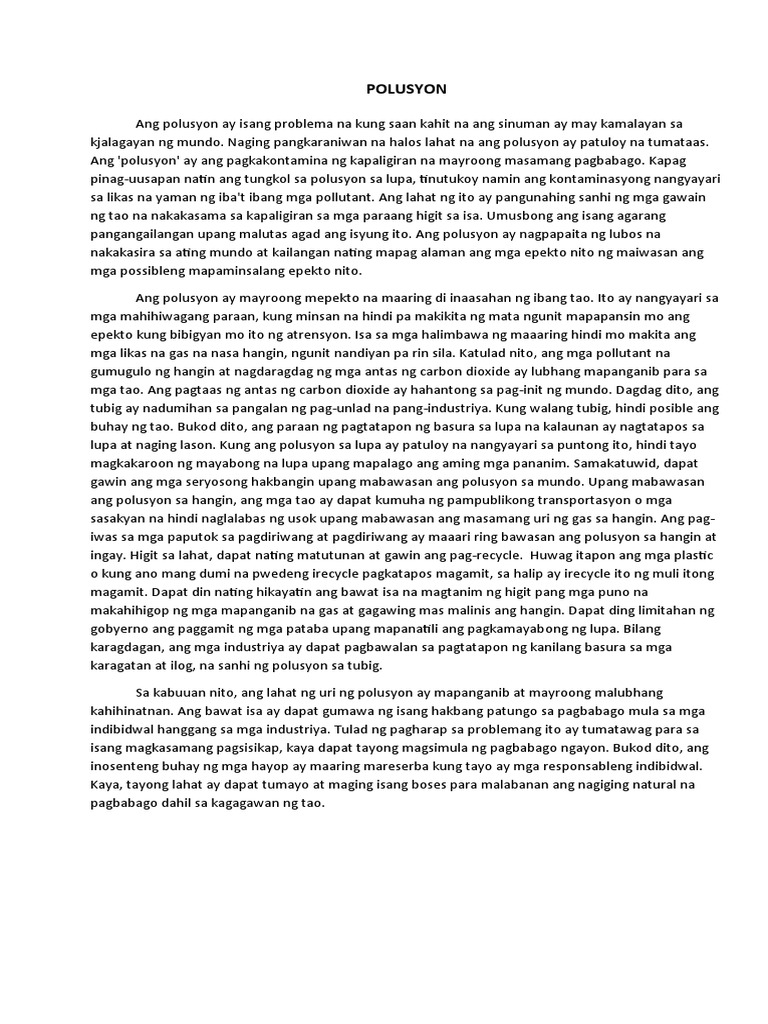 Impormatibong Sanaysay | PDF
