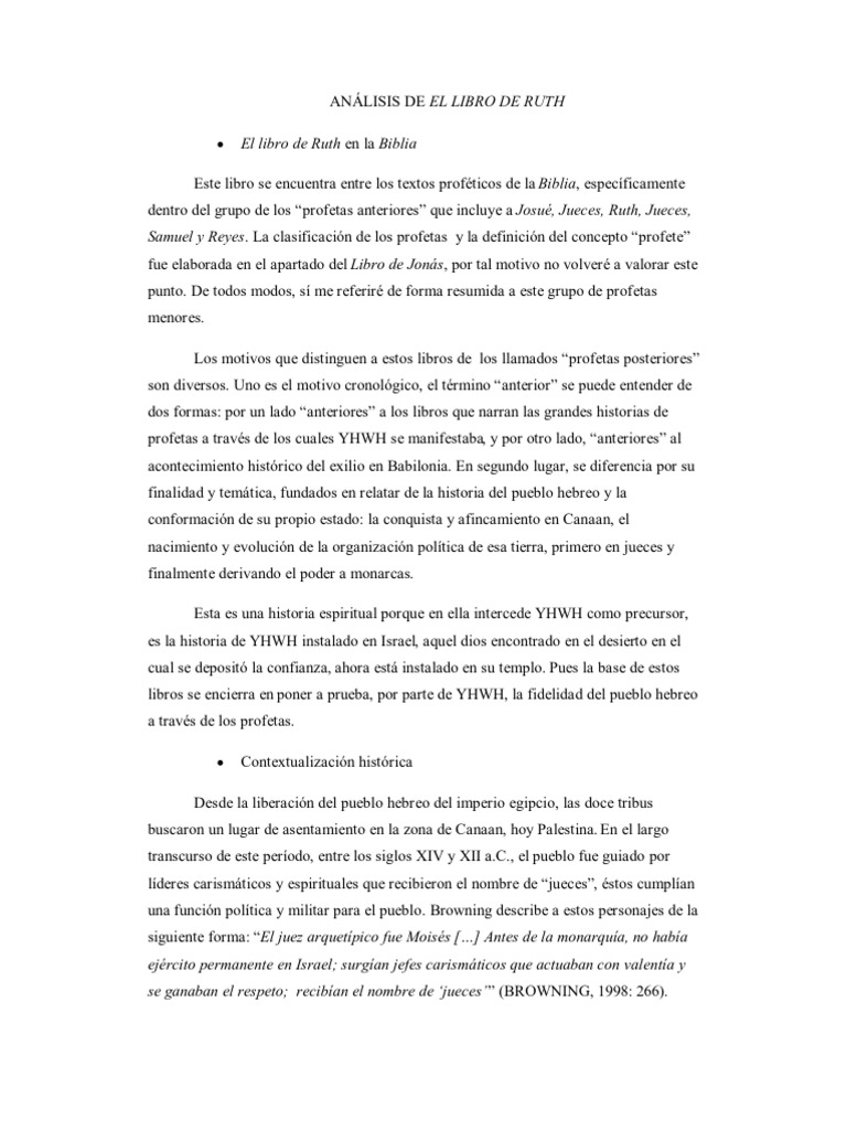 Análisis de El Libro de Ruth | PDF | Libro de rut | Tetragrammaton