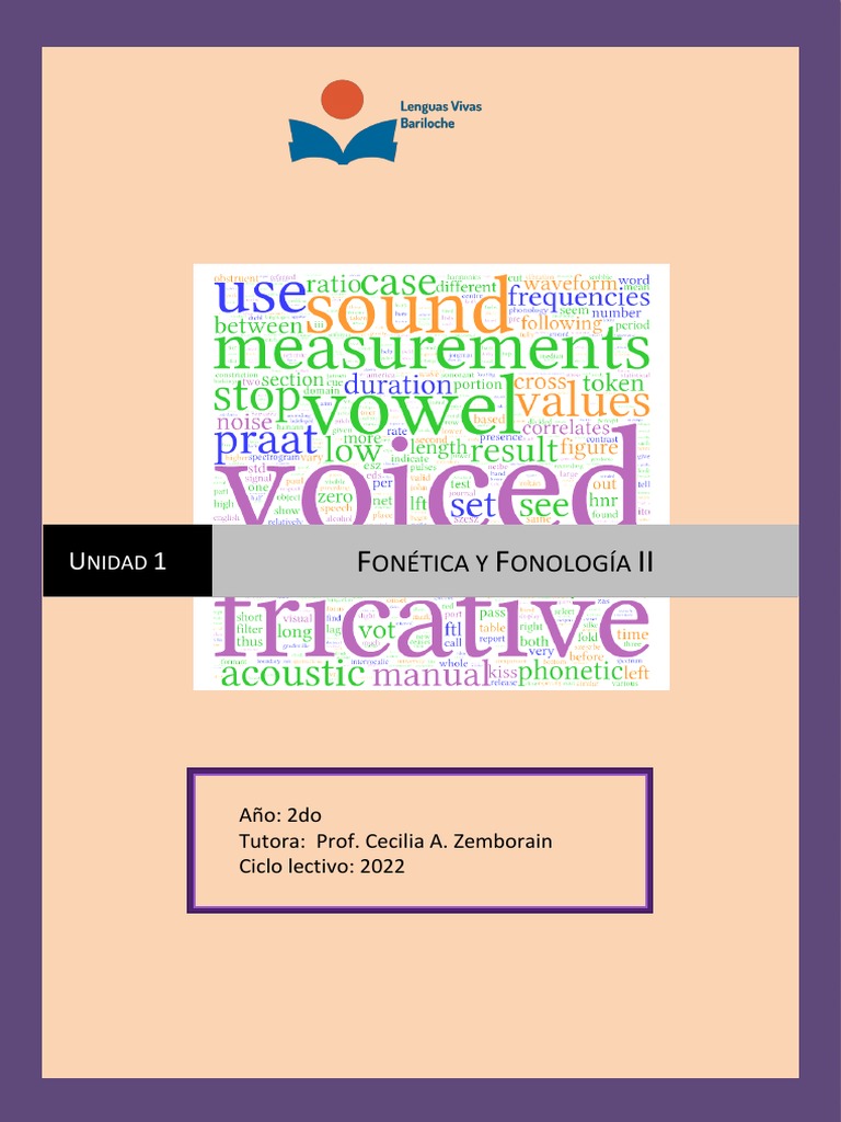 Fonética y Fonología II - Unidad 1 - 2022 | PDF | Stress (Linguistics ...