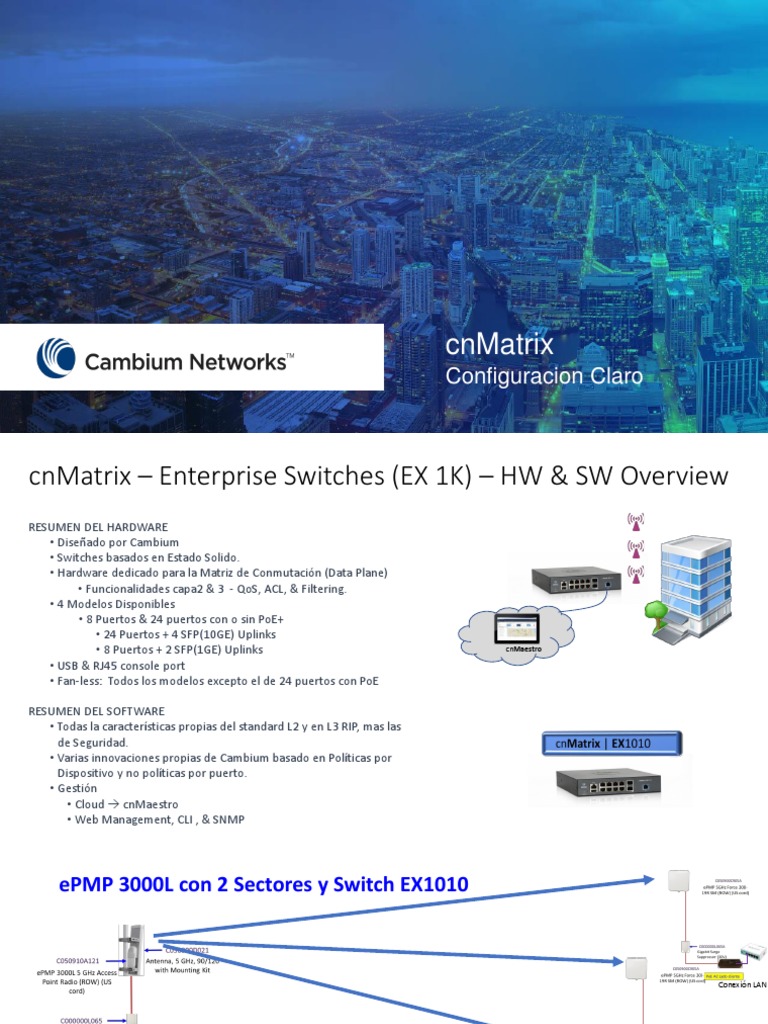 Configuración de Switches cnMatrix Cambium | PDF | Estándares de red | Estándares de internet
