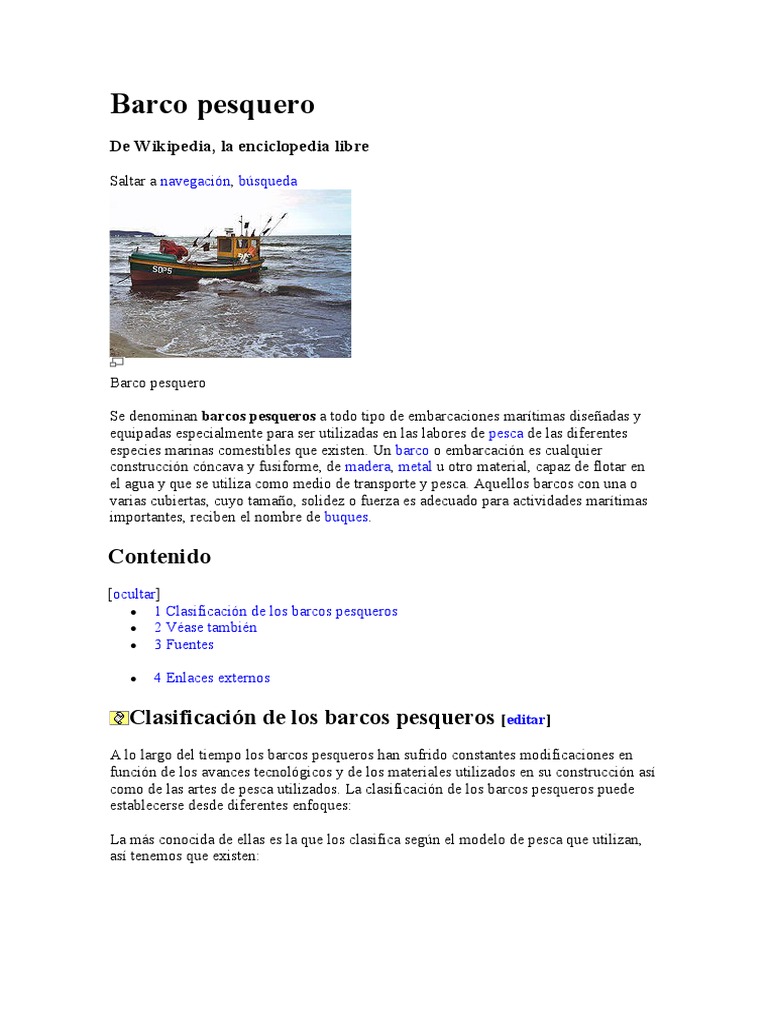 Barco Pesquero | PDF | Buques | Embarcación